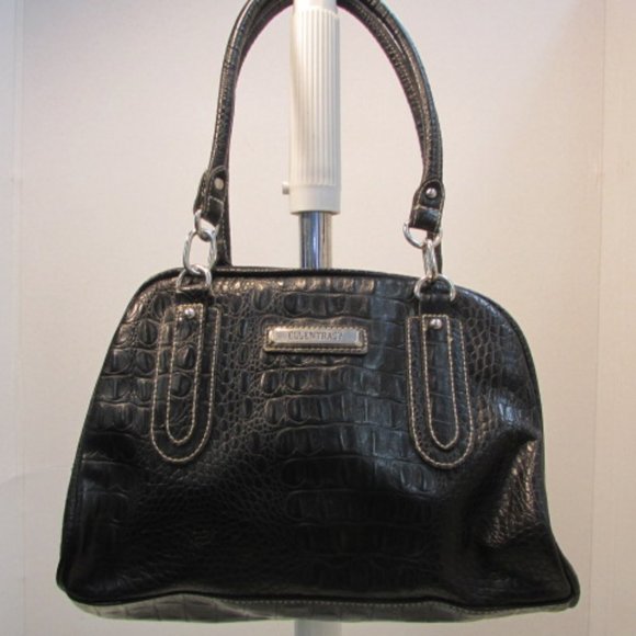 Ellen Tracy | Bags | Ellen Tracy Black Croc Vinyl Shoulder Purse | Poshmark